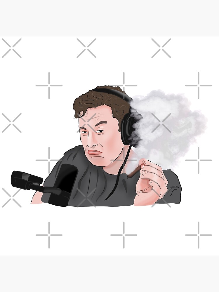 "Elon Musk Smoking Weed Meme" Framed Art Print for Sale by Barnyardy ...