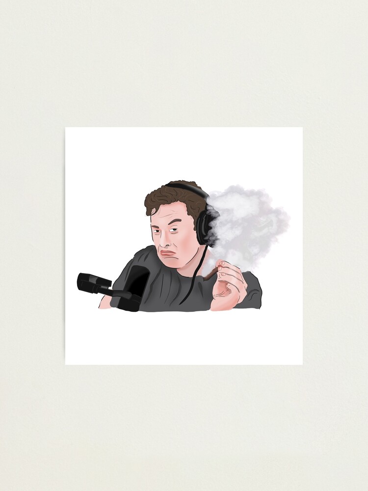 "Elon Musk Smoking Weed Meme" Photographic Print for Sale by Barnyardy ...