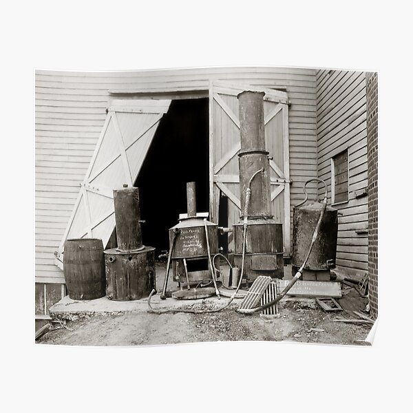 "Moonshine Still Seized by Police, 1926. Vintage Photo" Poster by ...