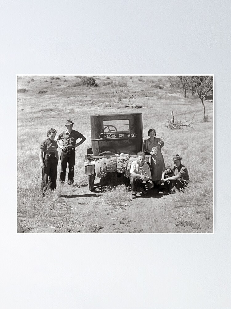 "Oregon or Bust, 1936. Vintage Photo" Poster for Sale by historyphoto ...