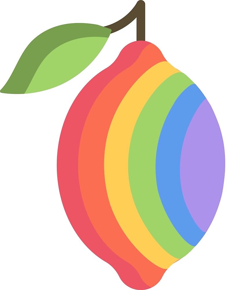 "Rainbow lemon" by AzraelAbbadon | Redbubble