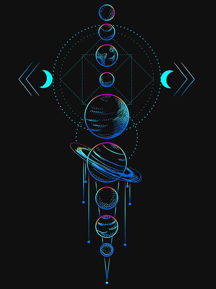 "Sacred Geometry - Solar System Planets" T-shirt for Sale by ...
