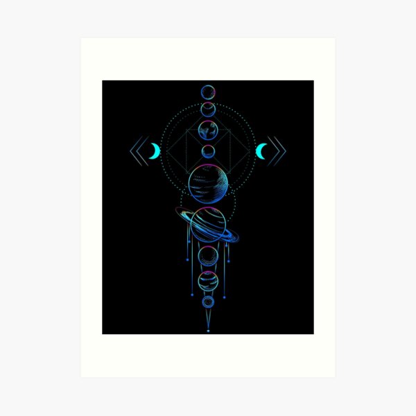 "Sacred Geometry - Solar System Planets" Art Print by KingersDesigns ...