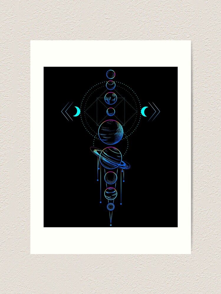 "Sacred Geometry - Solar System Planets" Art Print by KingersDesigns ...