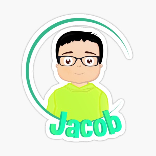 "Custom Jacob" Sticker for Sale by Gigglesteps | Redbubble