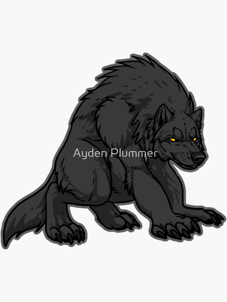 "Crouching Werewolf" Sticker for Sale by Ayden Plummer | Redbubble