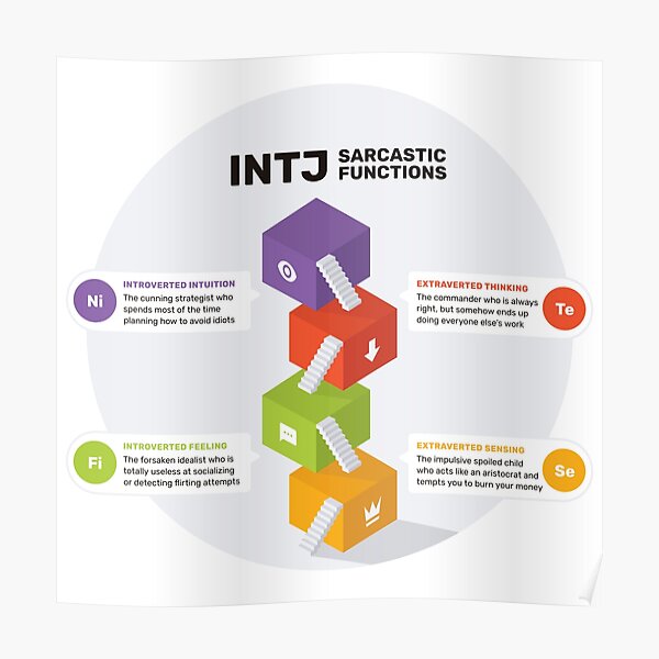 "INTJ Sarcastic Functions" Poster for Sale by eilamona | Redbubble