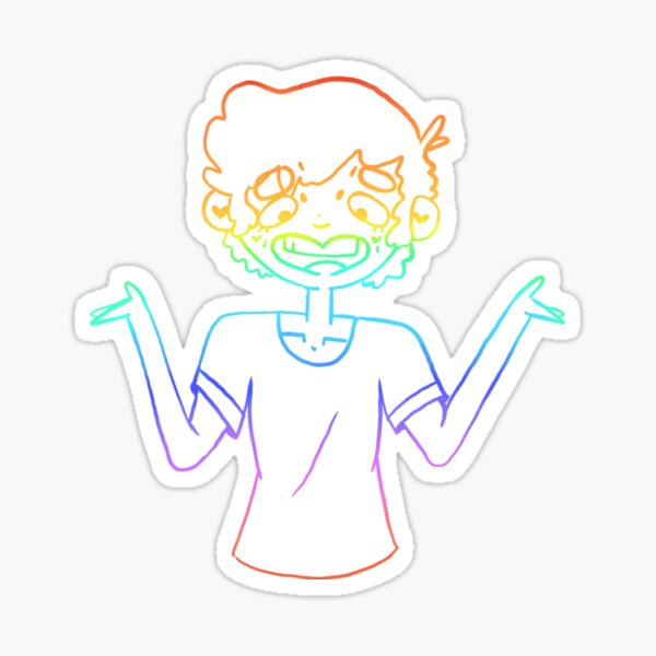 "Rainbow Gradient boy" Sticker by Inkmelon | Redbubble
