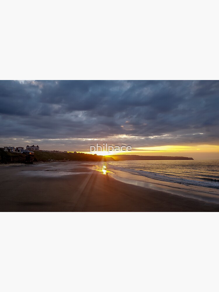 "Whitby Beach at Sunset" Sticker for Sale by philpace | Redbubble