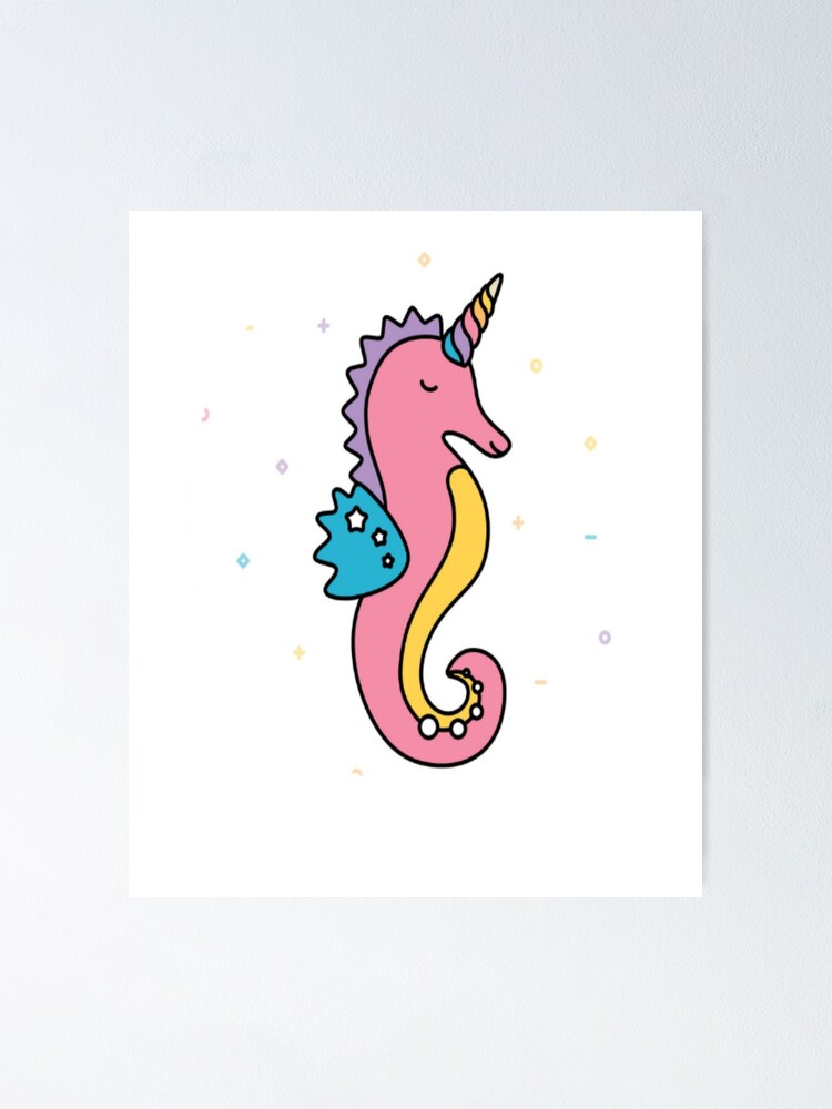 "Cute Kawaii Japanese Anime Seahorse ABDL" Poster for Sale by ...