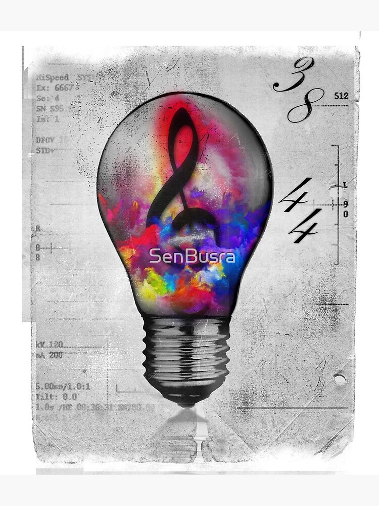 "music, art, melody" Poster by SenBusra | Redbubble