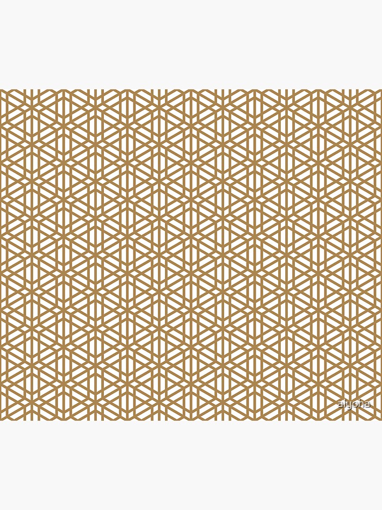 "Seamless pattern based on Japanese ornament Kumiko" Sticker for Sale ...