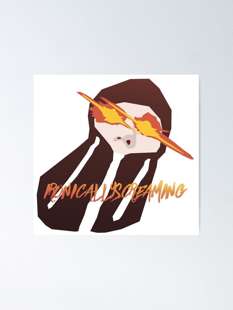 "Ironisch screaming Pfp Minimalist Design mit Namen" Poster von ...