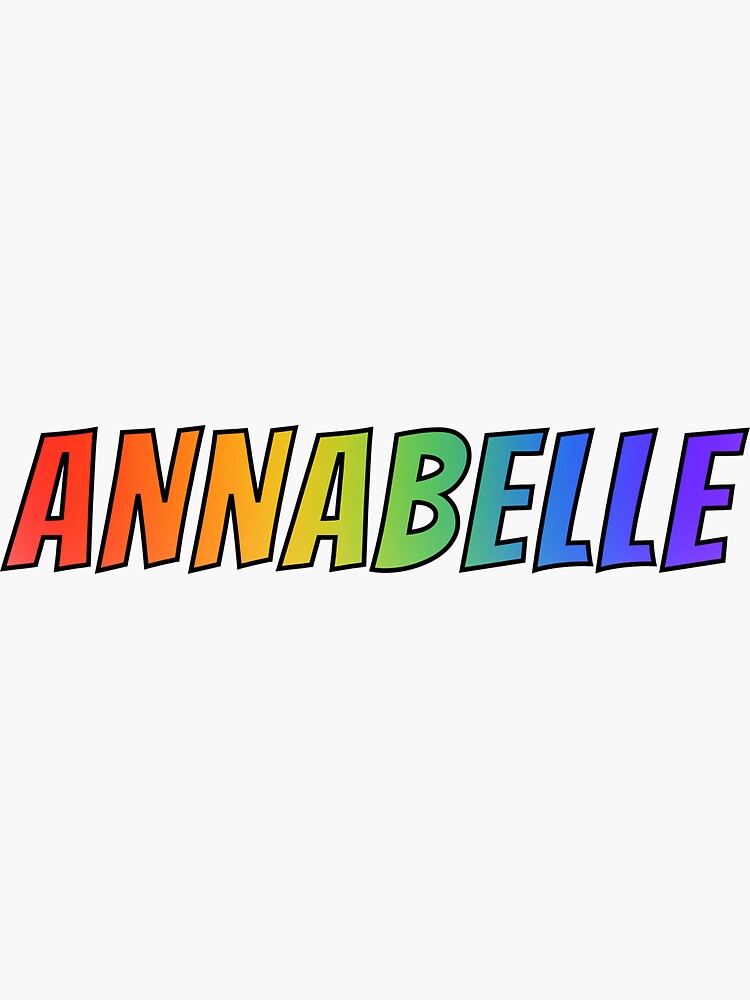 ""ANNABELLE" First Name Rainbow Gradient Pattern" Sticker for Sale by ...