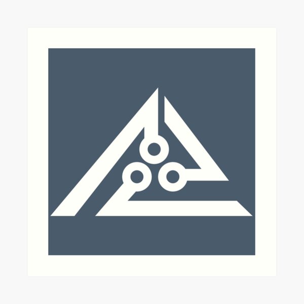 "Geth Symbol - Mass Effect (White)" Art Print by Randy8560 | Redbubble