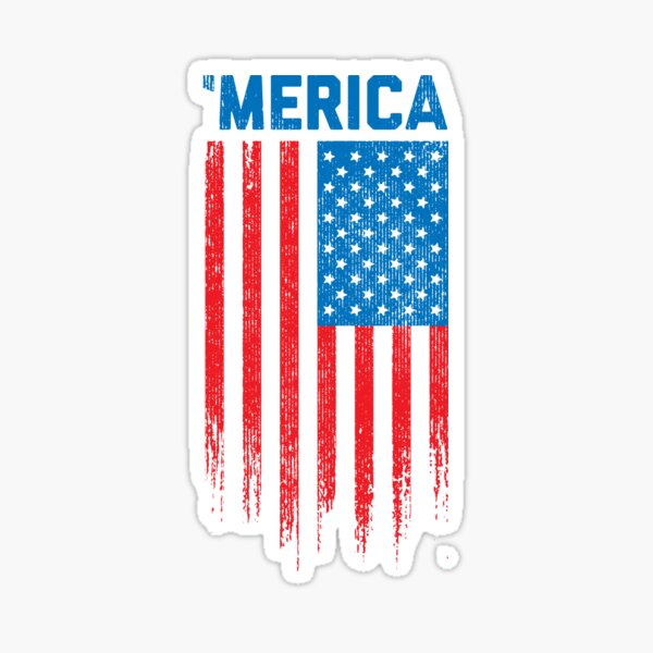 "'Merica" Sticker for Sale by RetroGear | Redbubble