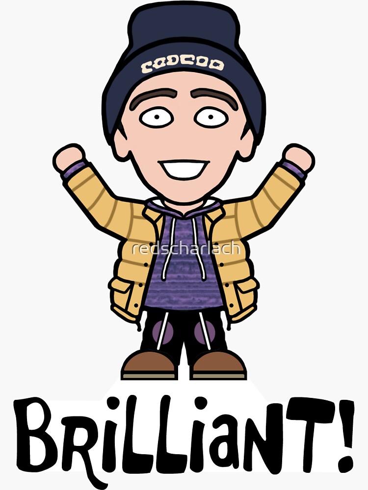 "Brilliant Kid" Sticker by redscharlach | Redbubble