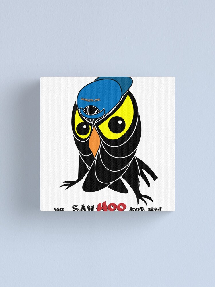 "Gangsta Rap Owl" Canvas Print for Sale by lidijaarts | Redbubble