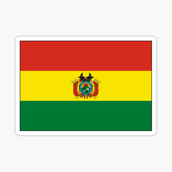 "Flag of Bolivia" Sticker by Smaragdas | Redbubble