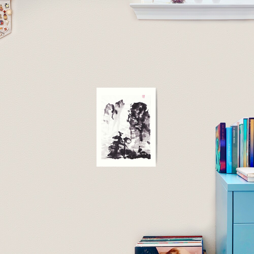"Shan-Shui Chinese, Japanese Ink Painting " Art Print by japaneseart ...