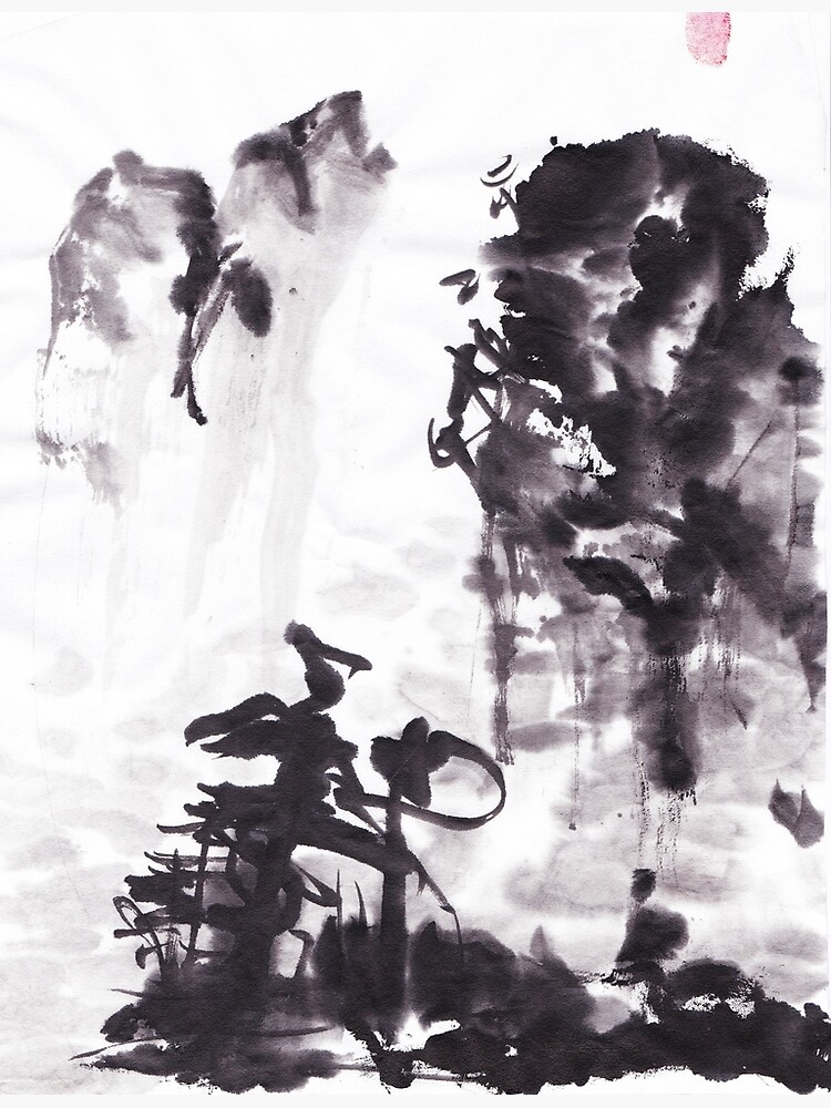 "Shan-Shui Chinese, Japanese Ink Painting " Art Print by japaneseart ...
