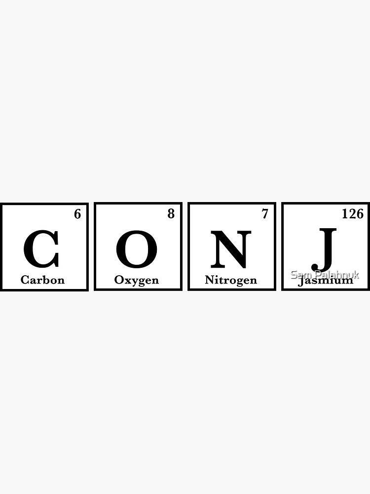 "CONJ periodic table sticker " Sticker by sampalahnukart | Redbubble