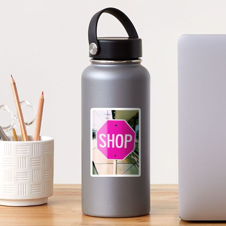 "Shop Sign" Sticker for Sale by hawtmood | Redbubble