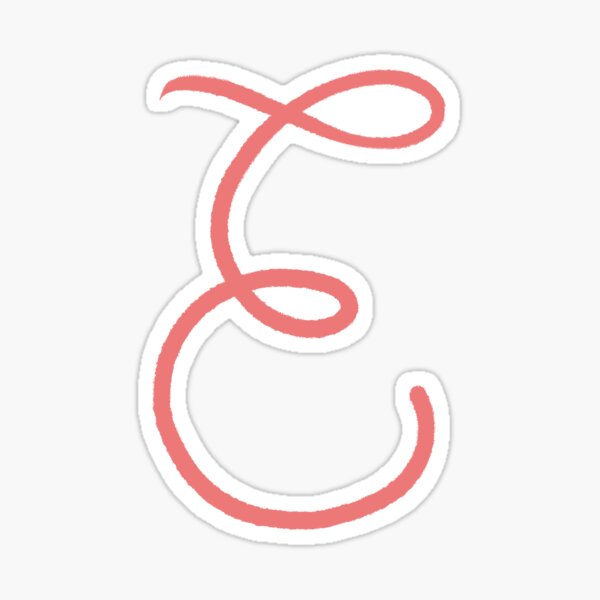 "E" Sticker for Sale by ellietography | Redbubble