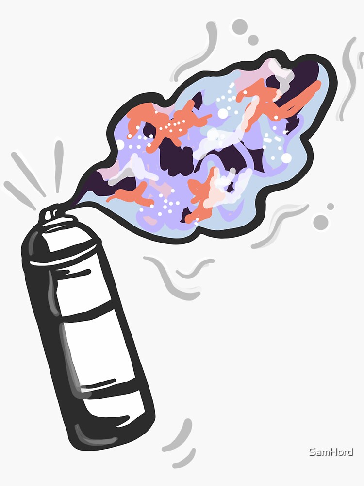 "Spray paint" Sticker for Sale by SamHord | Redbubble