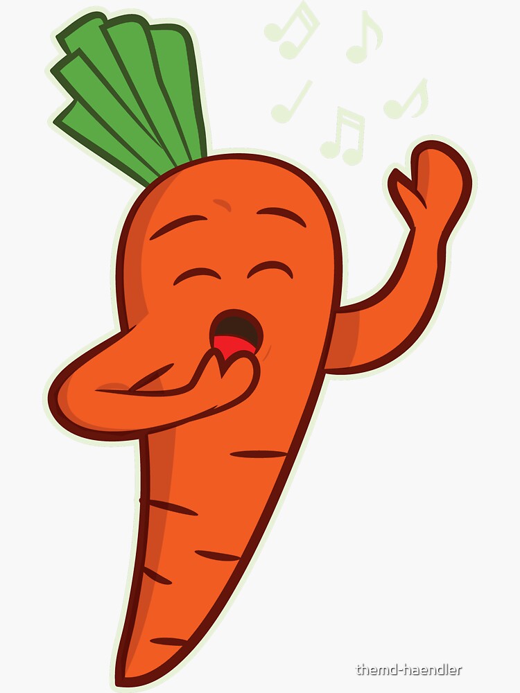 "Singing carrot" Sticker for Sale by themd-haendler | Redbubble
