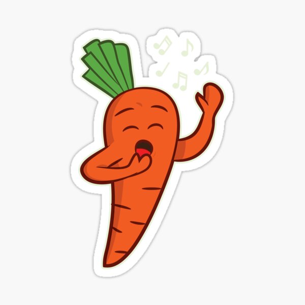 "Singing carrot" Sticker for Sale by themd-haendler | Redbubble