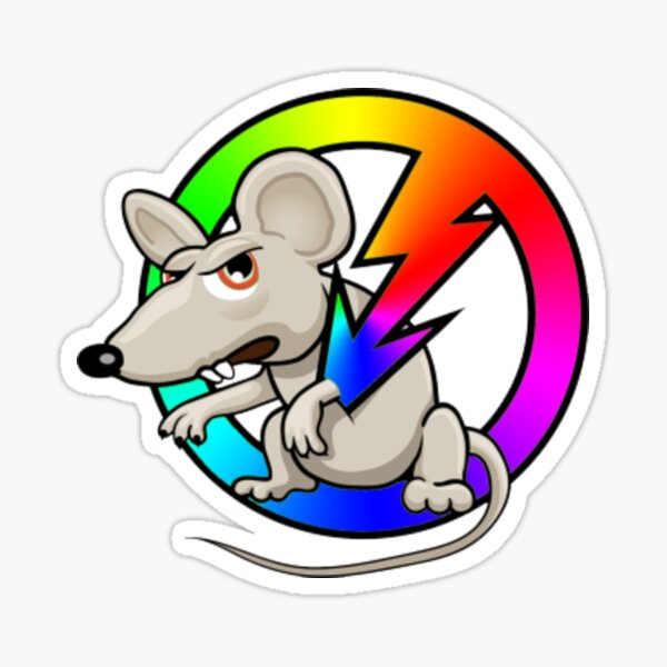 "Rainbow Rat" Sticker by ratkill3r86 | Redbubble