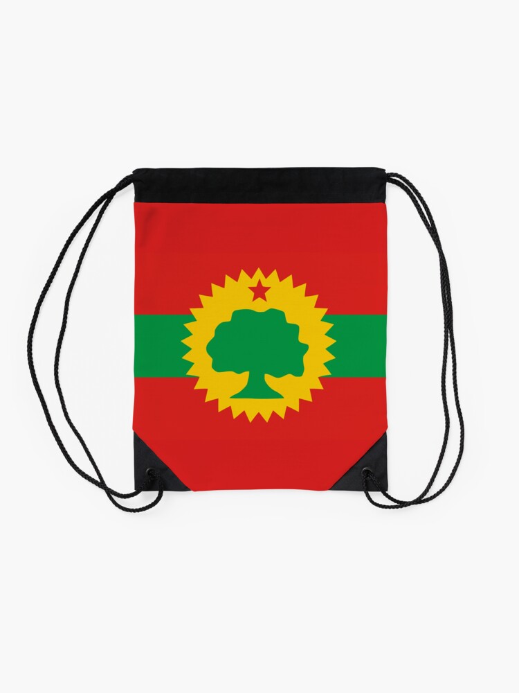 Flag Of The Oromo People Oromoo Drawstring Bag For Sale By Tonbbo