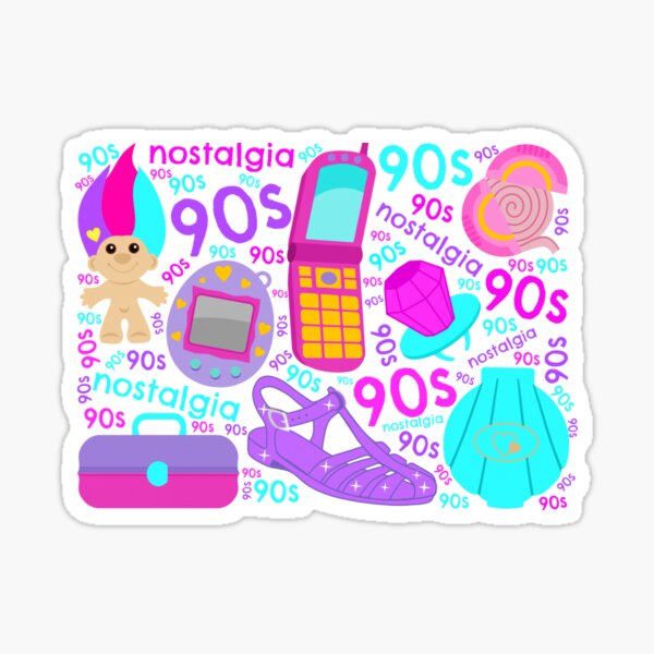 "More Nineties Nostalgia " Sticker for Sale by BethLeo | Redbubble