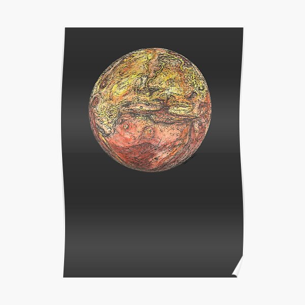 "Mars - The Red Planet" Poster for Sale by SerenSketches | Redbubble