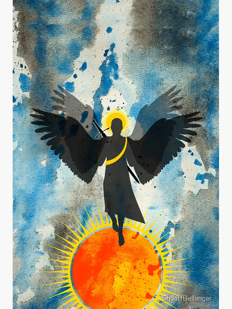 "Modern Guardian Protector Angel" Sticker by ShoaffBallanger | Redbubble