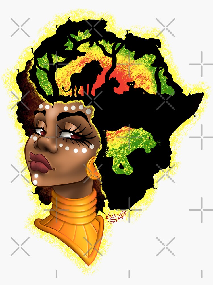 "African Queen - Rasta / Africa version" Sticker for Sale by Krampussy ...