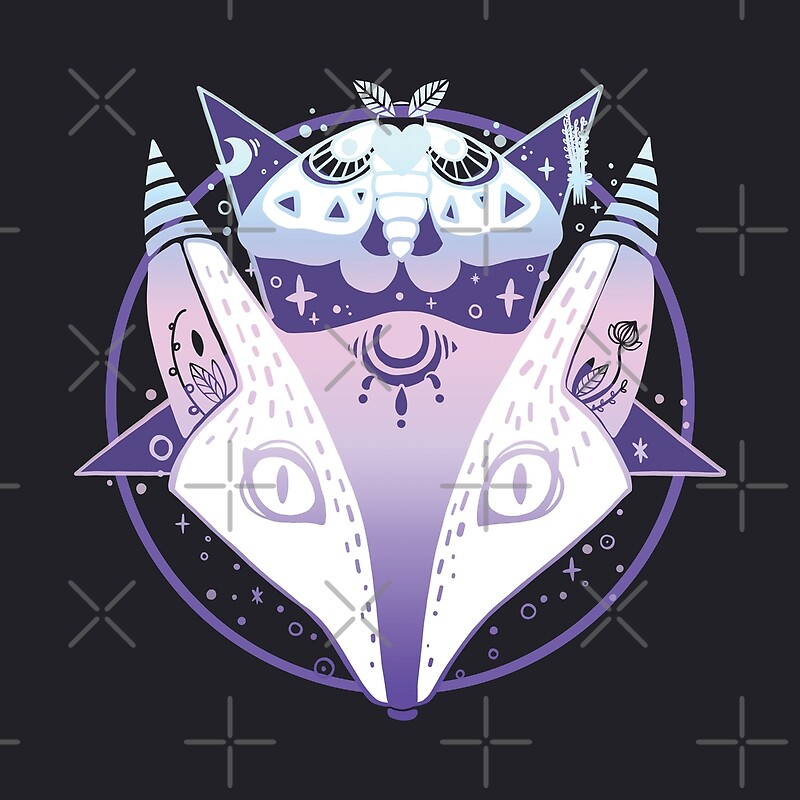 "Fox, Moth, Pentagram Witch Artwork" by cellsdividing | Redbubble
