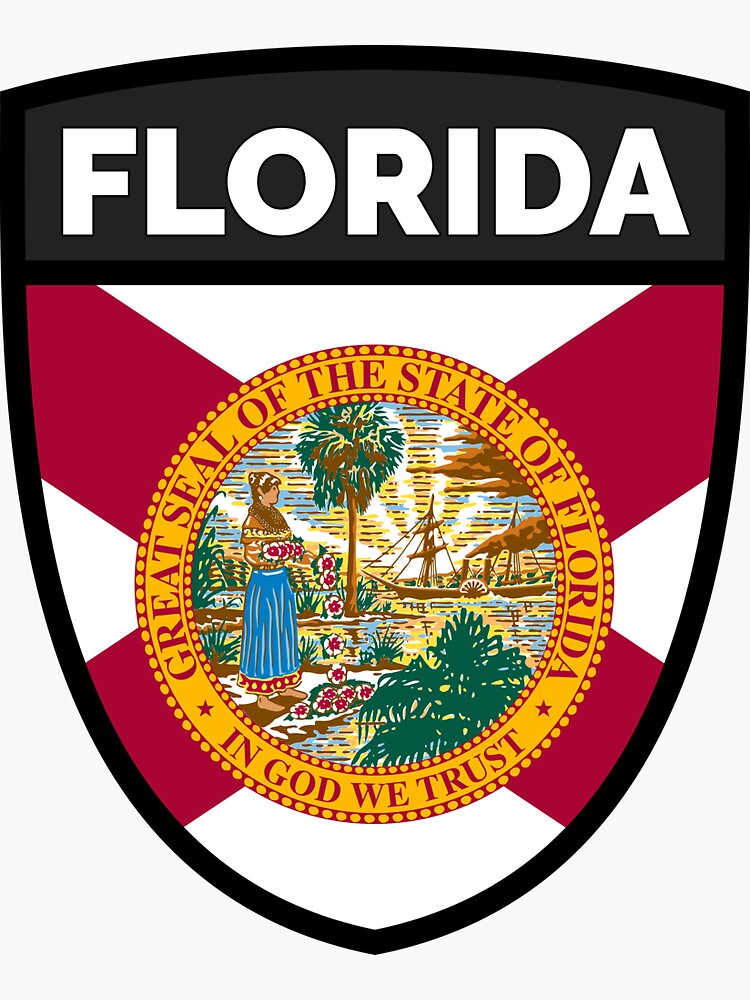 "FLORIDA BADGE III" Sticker by dreamyguy | Redbubble