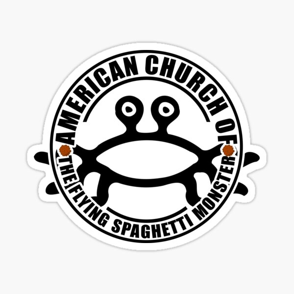 "American Church of the Flying Spaghetti Monster FSM" Sticker for Sale ...