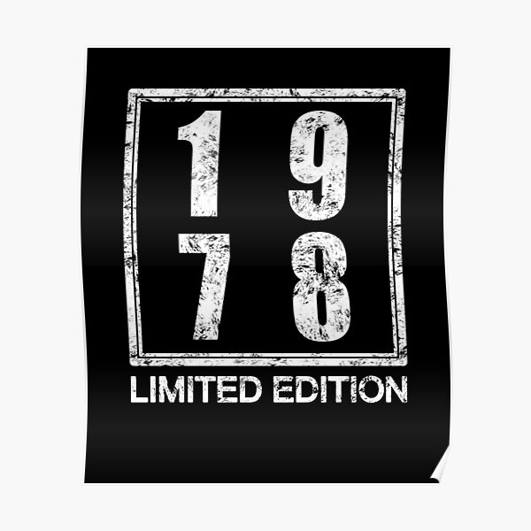 "Vintage Retro 1978 Birthday" Poster for Sale by Mmastert | Redbubble