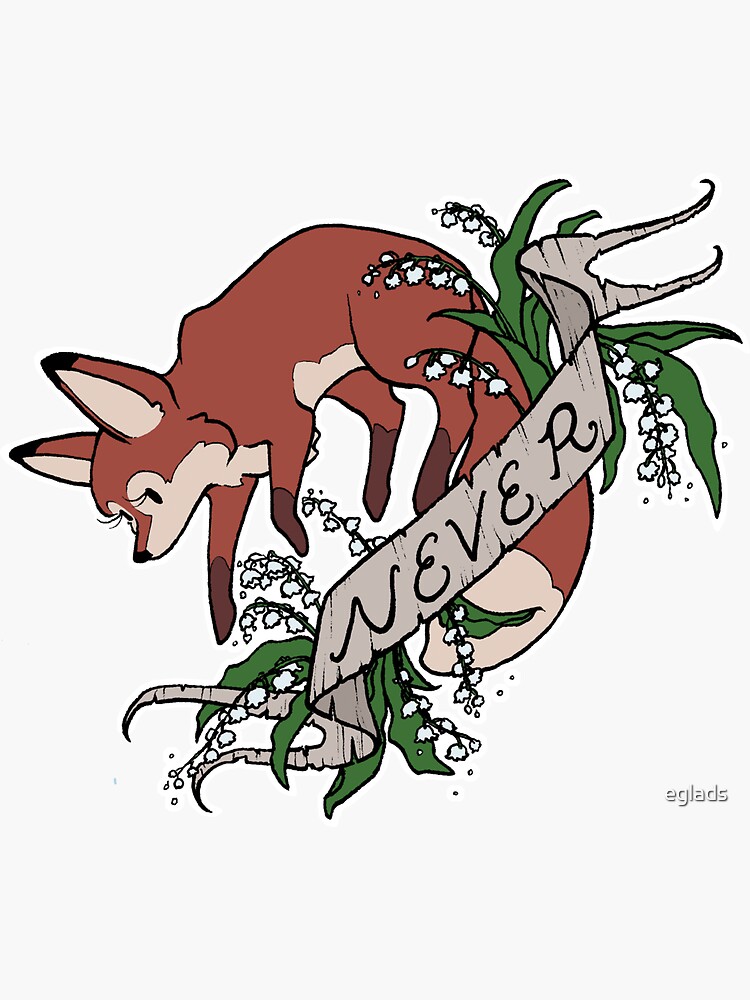 "never" Sticker for Sale by eglads | Redbubble