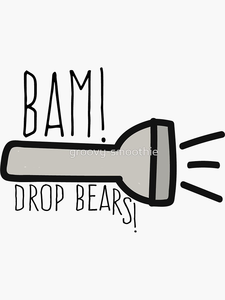 "drop bears" Sticker by groovy-smoothie | Redbubble