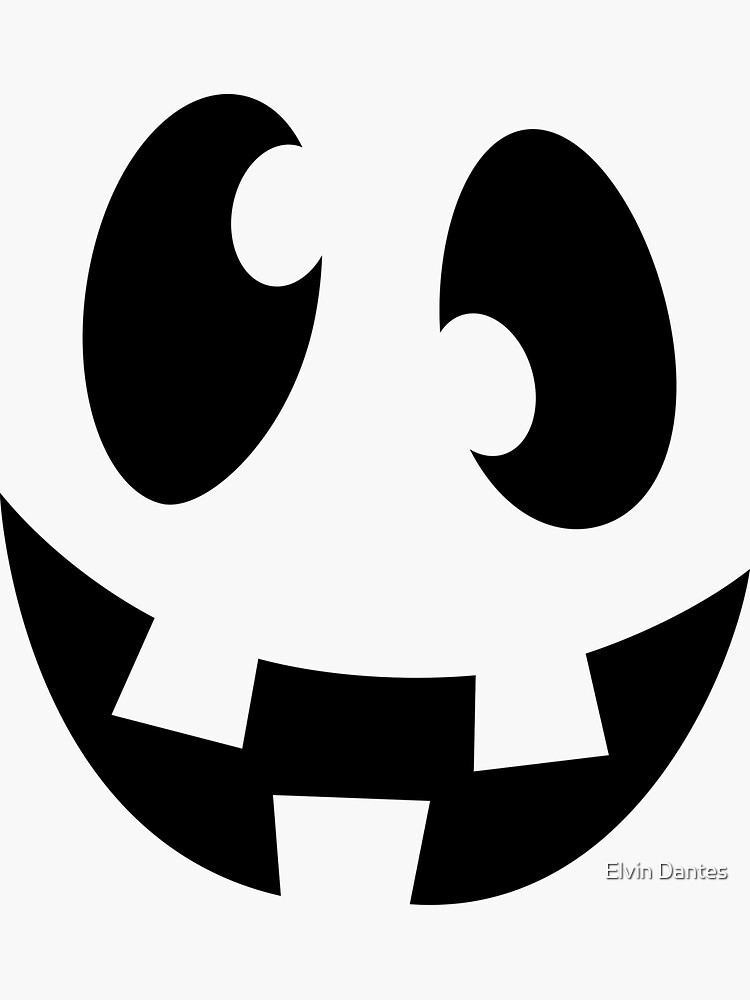 "Happy, Goofy, Smiling Ghost Face Jack O Lantern" Sticker for Sale by ...