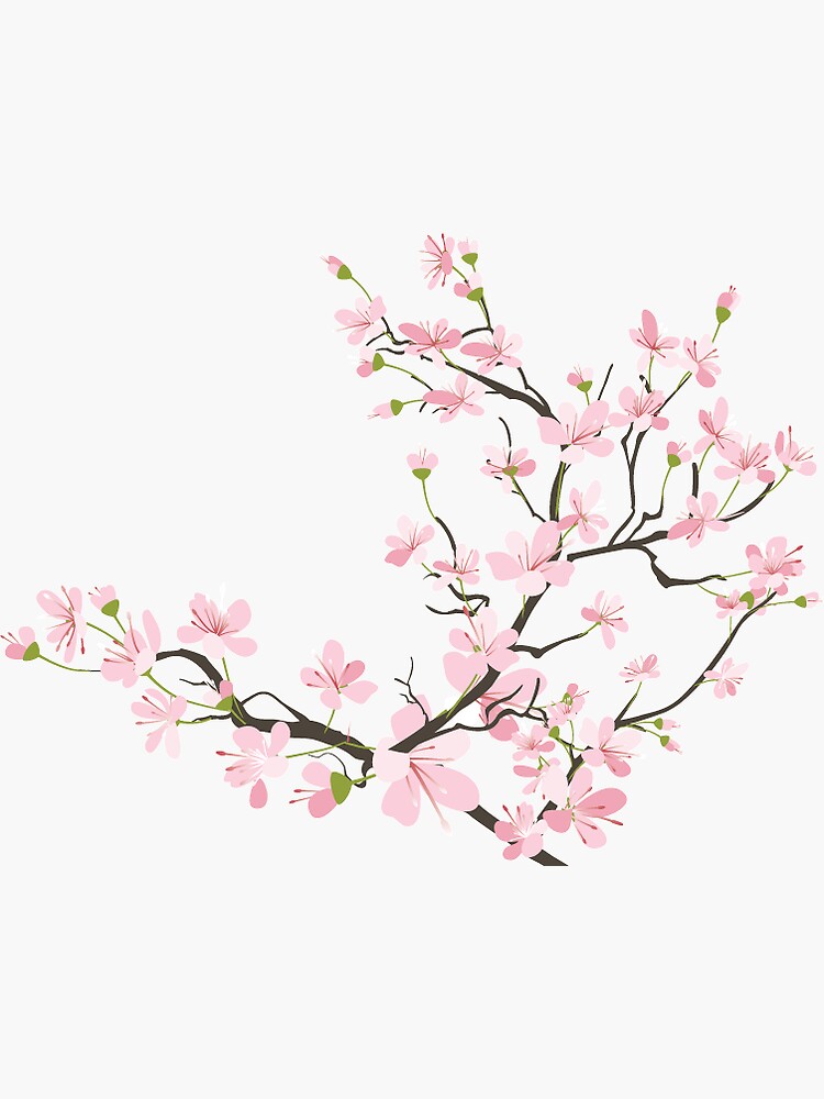 "Cherry blossom" Sticker for Sale by amanda003 | Redbubble