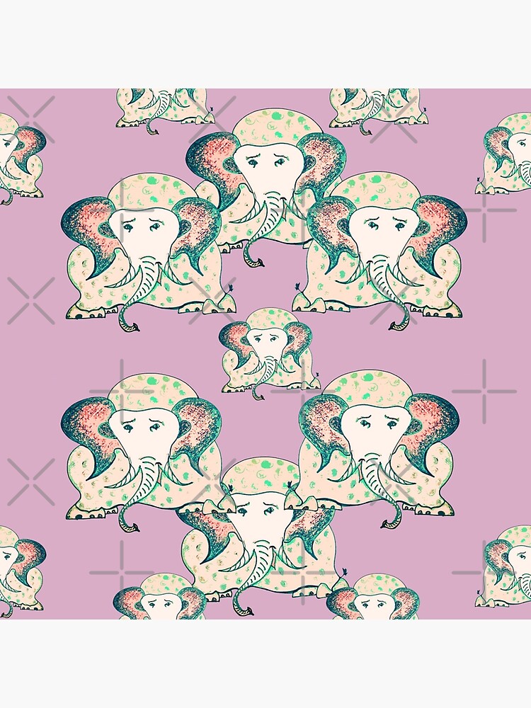 "pink elephant print" Poster for Sale by hdettman | Redbubble