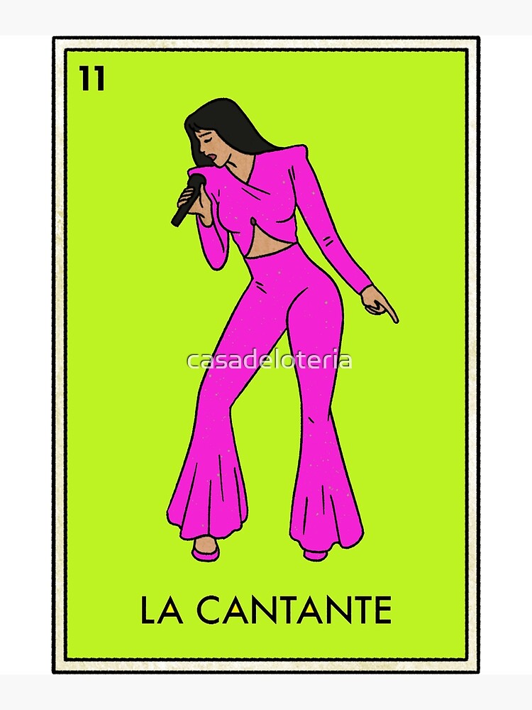 "Super Cute Singer La Dama Mexican Bingo Card" Photographic Print by ...