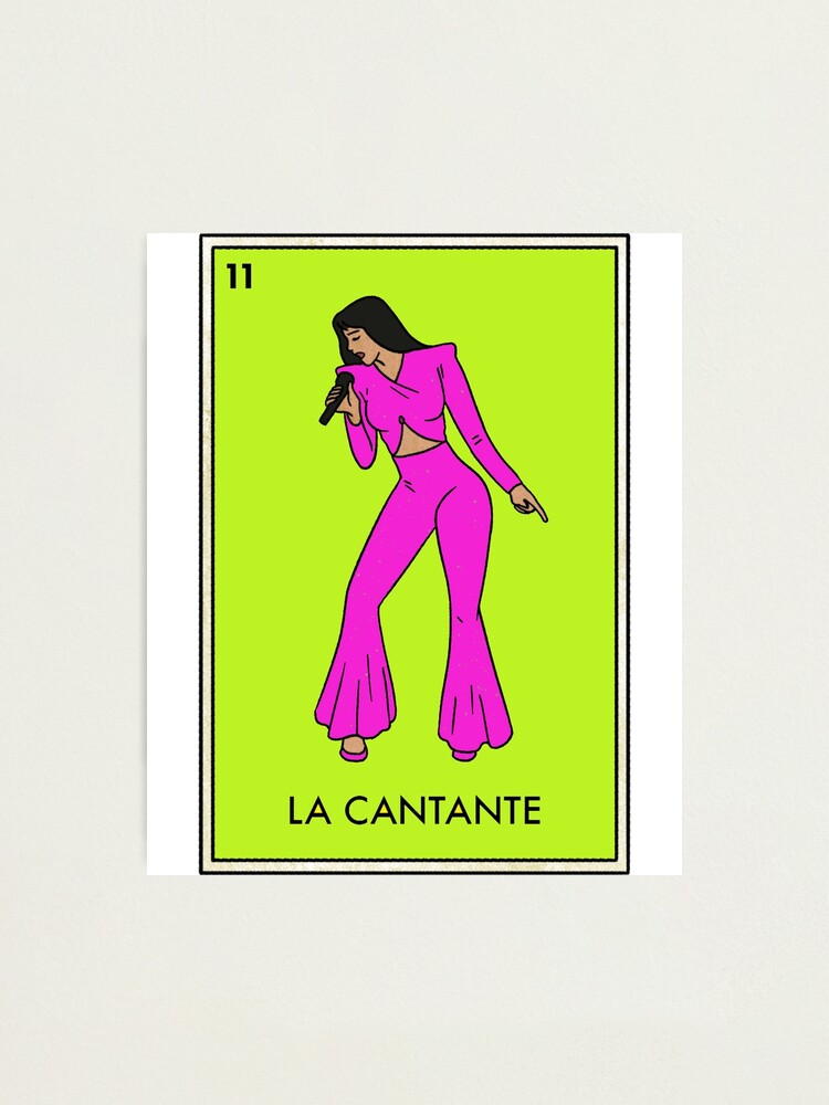 "Super Cute Singer La Dama Mexican Bingo Card" Photographic Print by ...