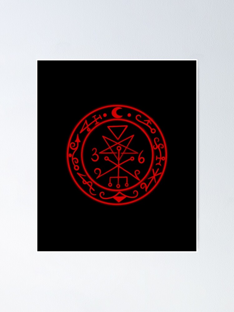 "Lilith sigil seal in red " Poster for Sale by MortalDesigns | Redbubble