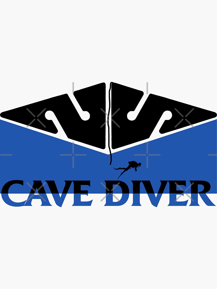 "Cave Diver with Line Markers for SCUBA Cavers" Sticker for Sale by ...